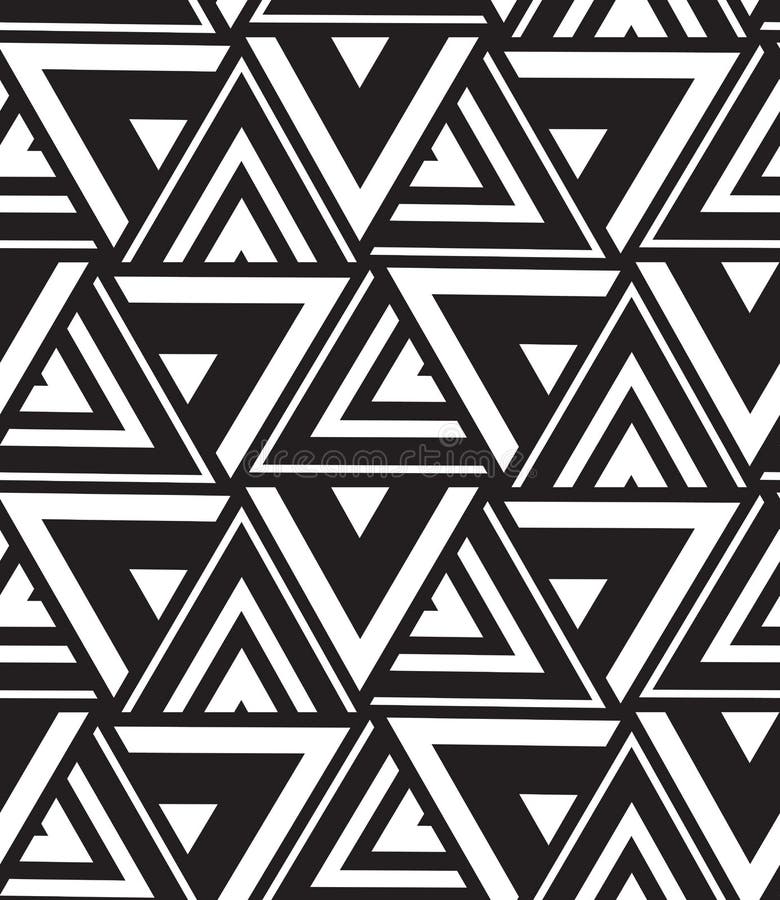 Vector Geometric Seamless Pattern. Modern Triangle Texture Stock Vector ...
