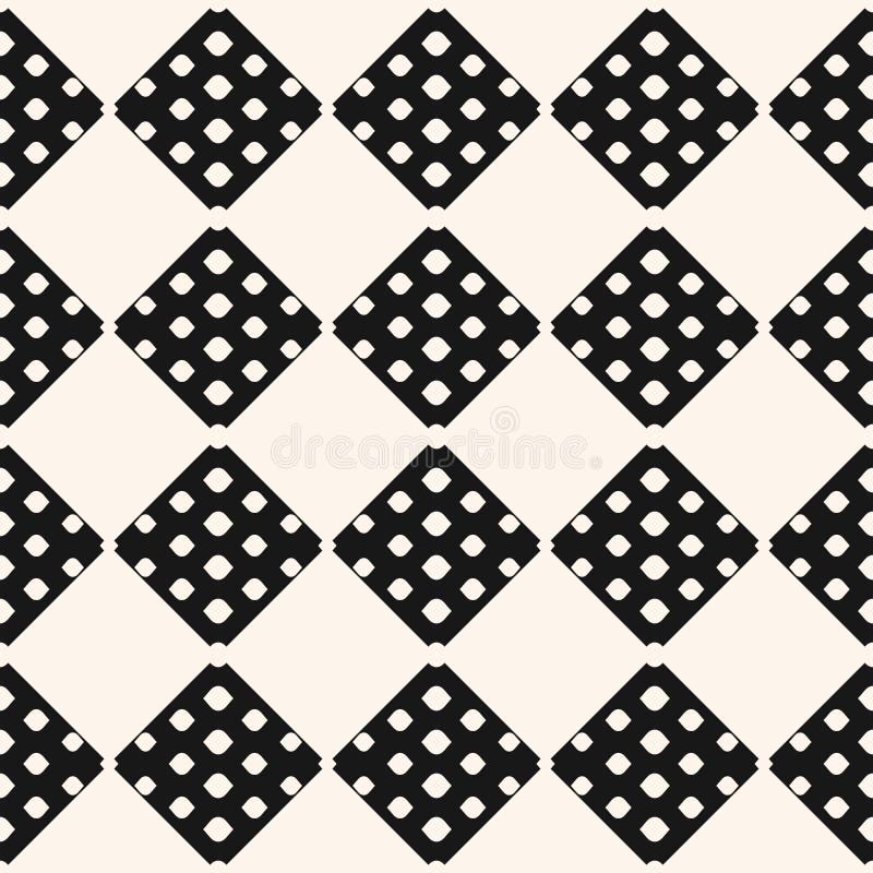 Vector Geometric Seamless Pattern with Polka Dots, Checkered Tiles ...