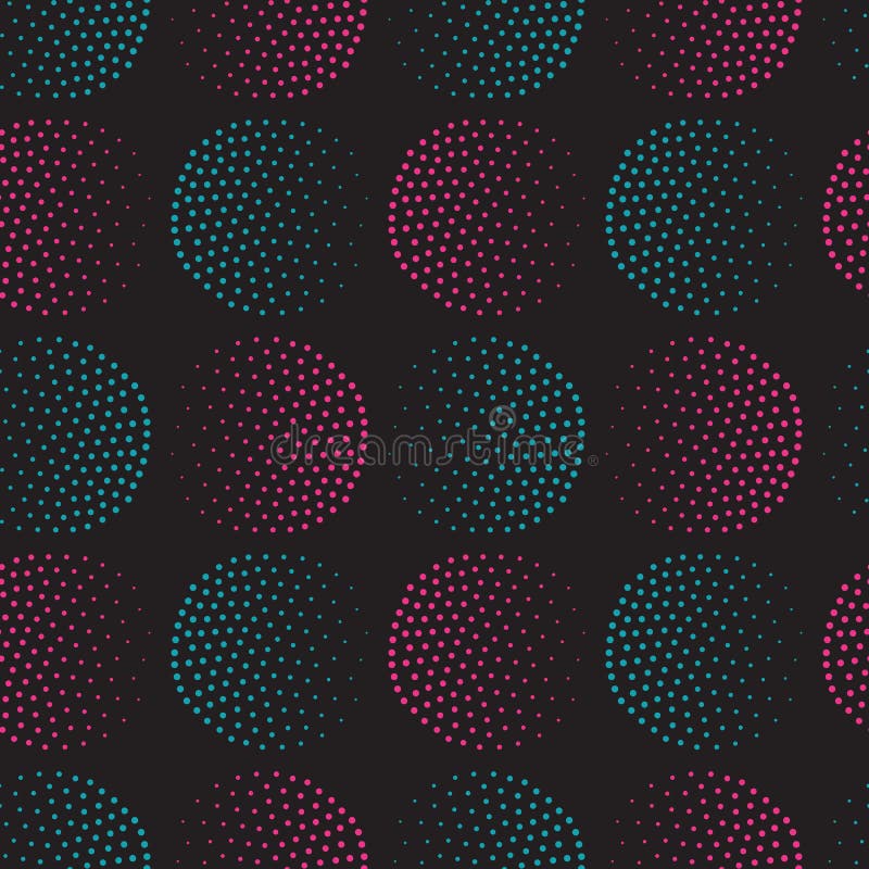Vector Geometric Seamless Pattern Repeating Abstract Dots Stock Vector
