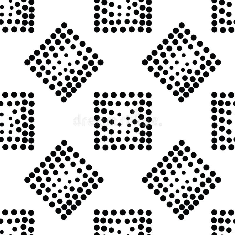 Vector Geometric Seamless Pattern. Repeating Abstract Dots Stock Vector ...