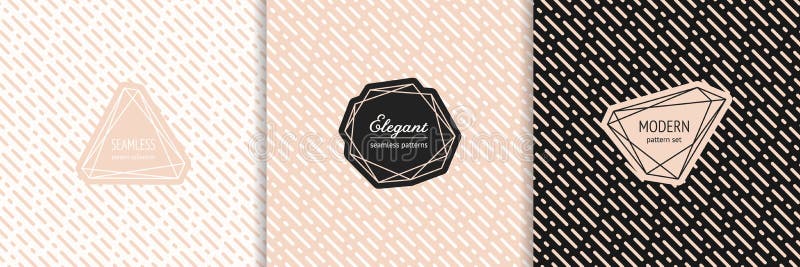 Vector Geometric Seamless Pattern Set with Stylish Minimal Labels ...