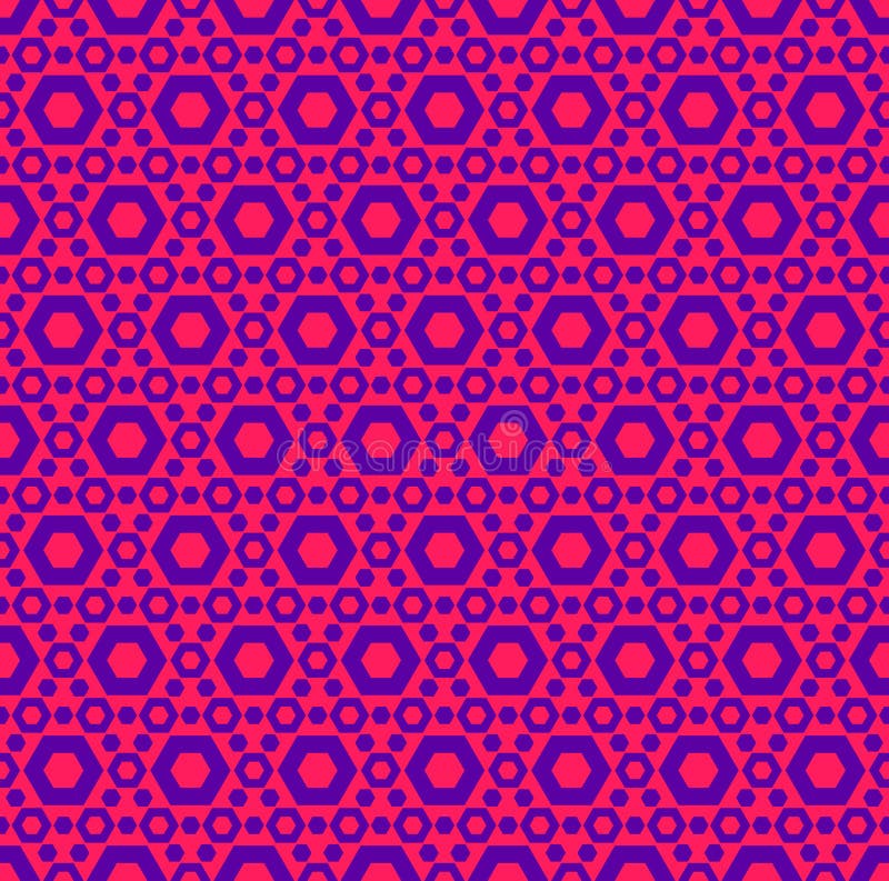 Vector Geometric Seamless Pattern. Simple Colorful Perforated Hexagons ...