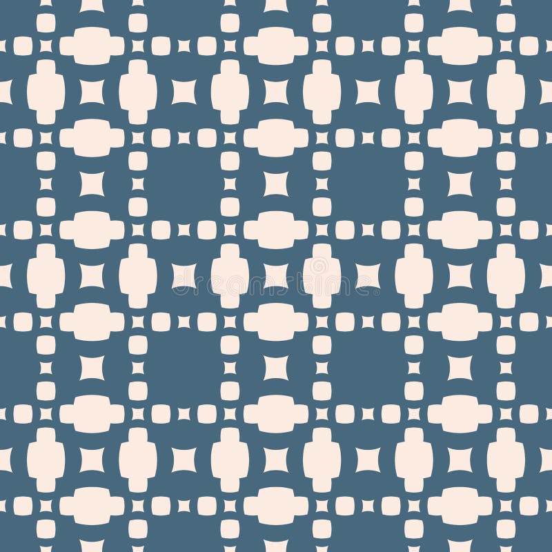 Vector Geometric Seamless Pattern with Squares, Dots, Grid. Blue and ...