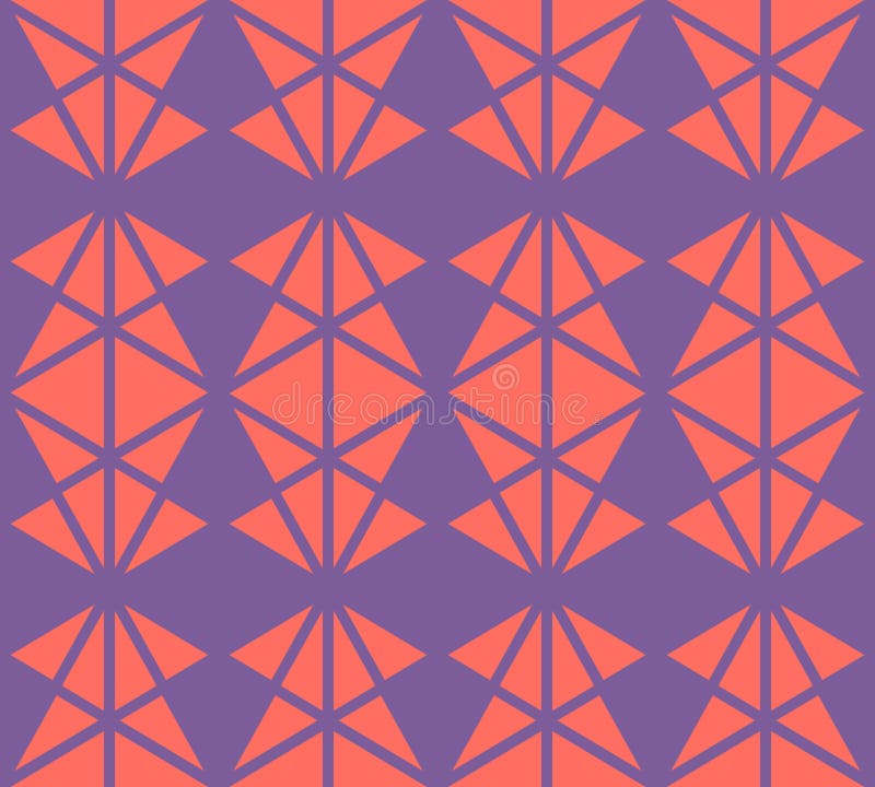 Vector Geometric Seamless Pattern with Triangles, Diamonds. Purple and ...