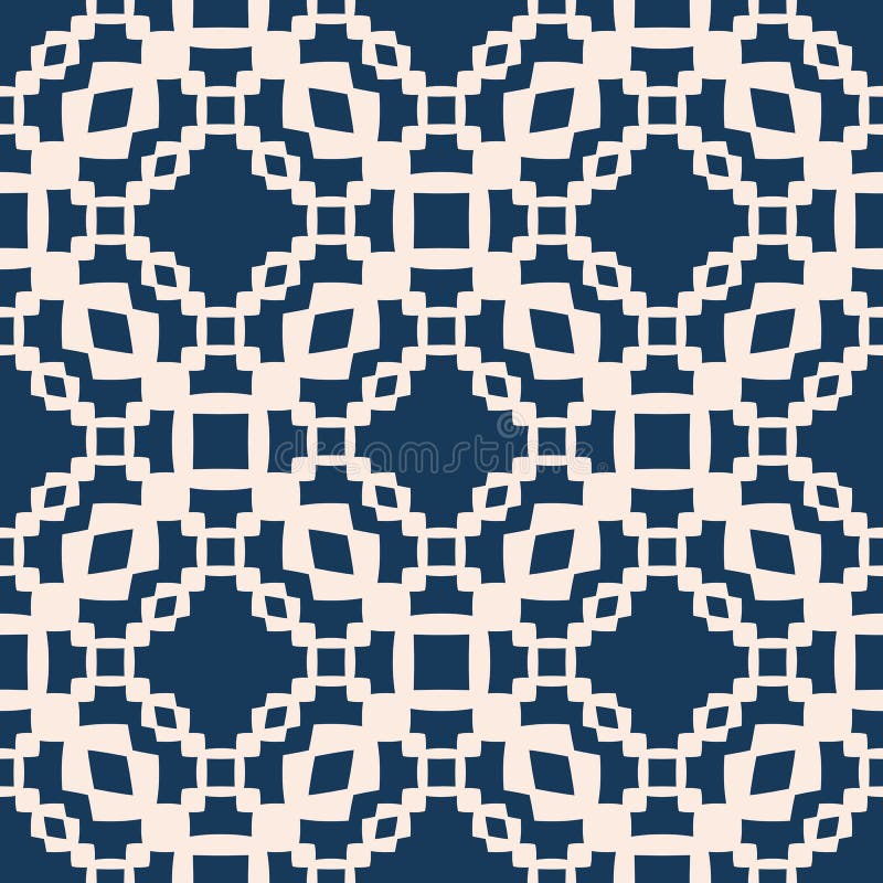 Vector Geometric Seamless Pattern with Squares, Grid, Net, Tiles. Blue ...
