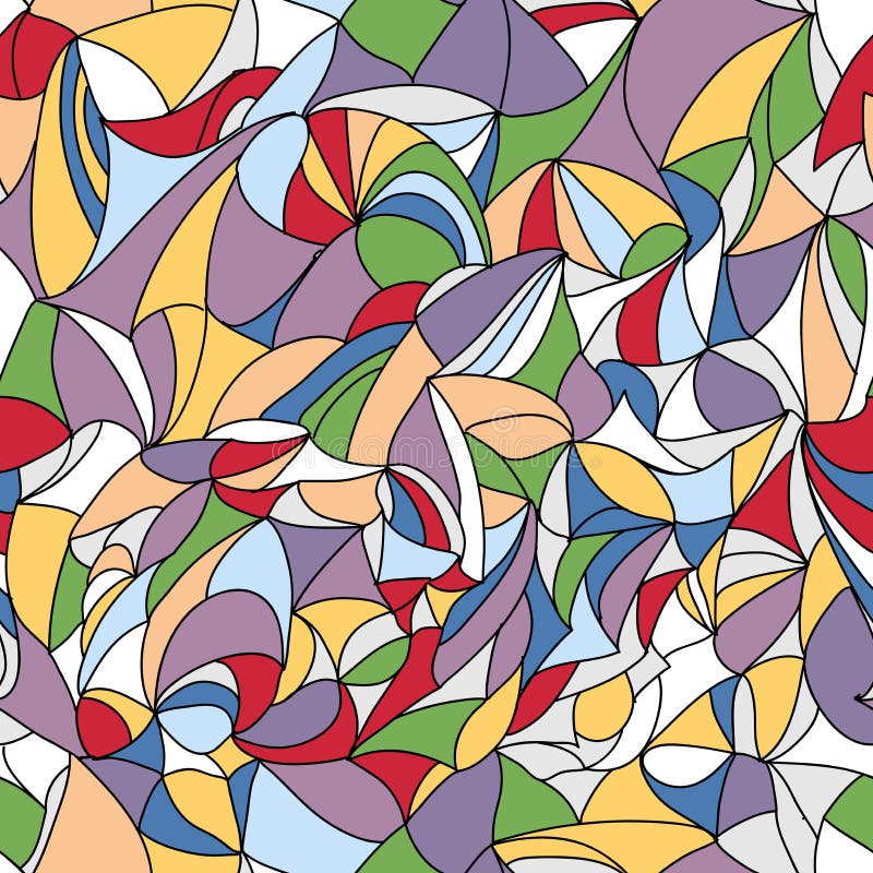 Vector Geometric Seamless Pattern - Stained Glass Stock Vector ...