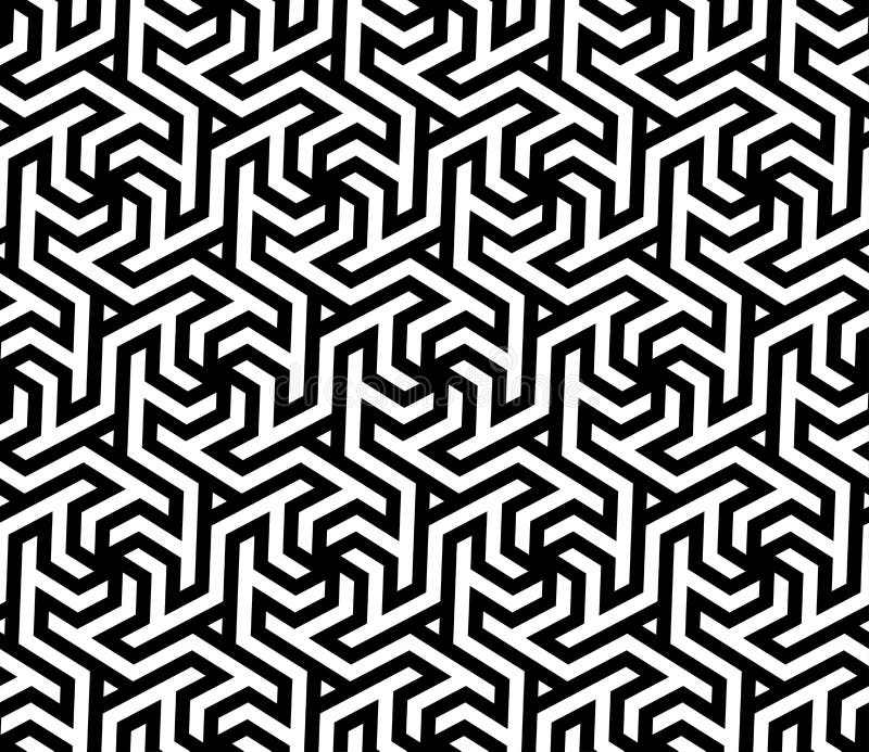 Vector Geometric Seamless Pattern. Stylish Bold Striped Texture Stock ...