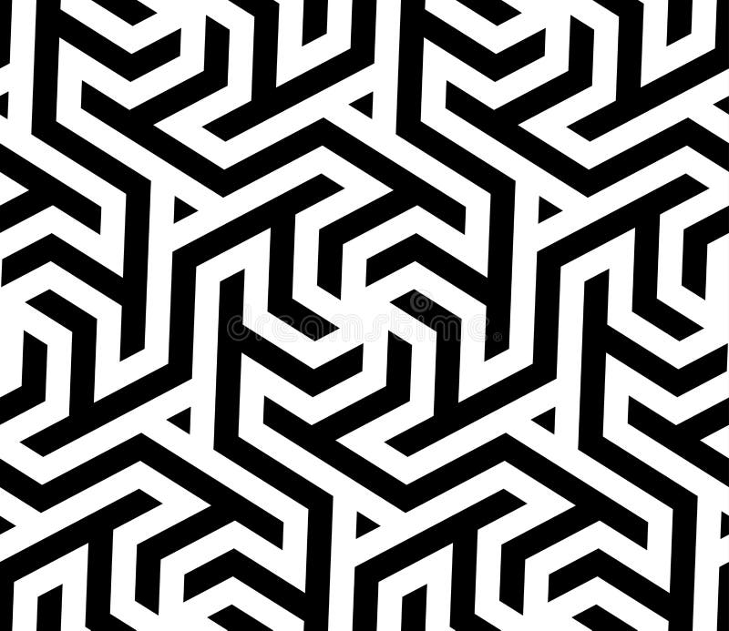 Vector Geometric Seamless Pattern. Stylish Bold Striped Texture Stock ...