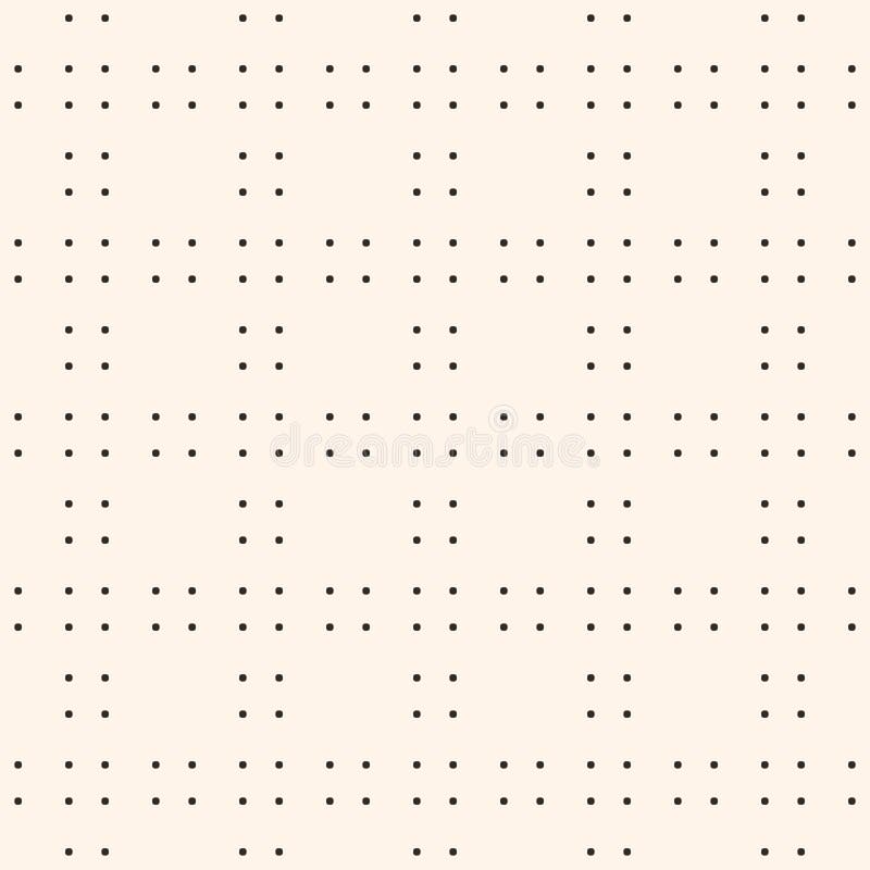 Vector Geometric Seamless Pattern with Tiny Dots in Square Grid Stock ...
