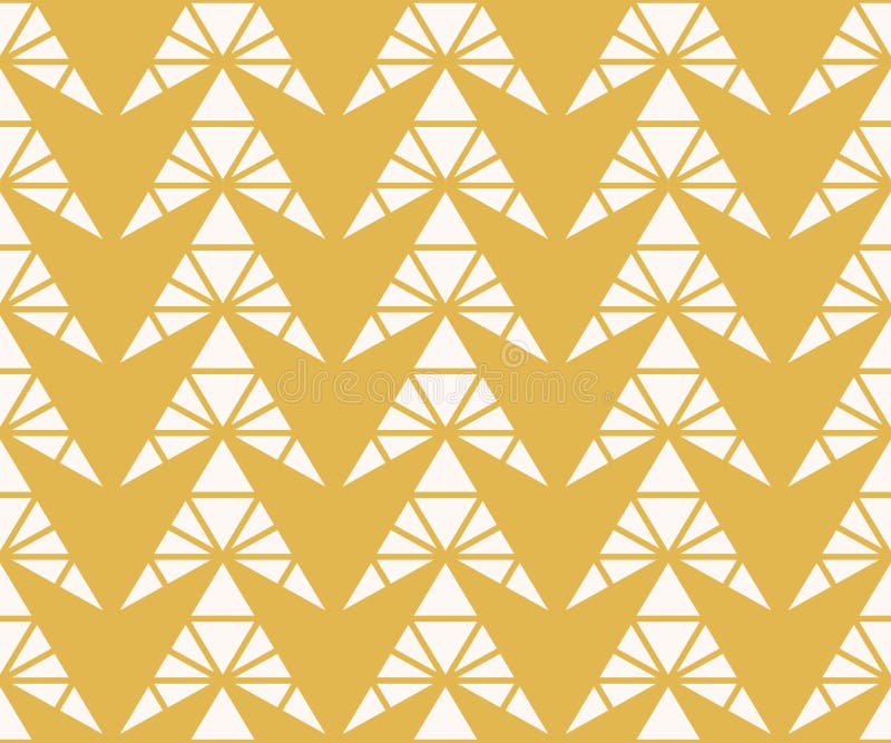 Vector Geometric Seamless Pattern with Triangles, Arrows, Grid. Yellow ...