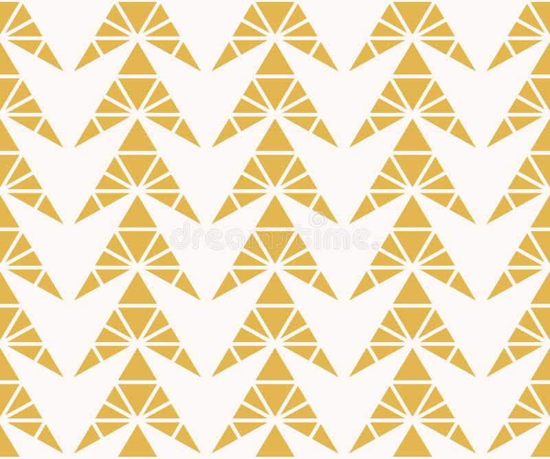Vector Geometric Seamless Pattern with Triangles, Arrows. Yellow and ...