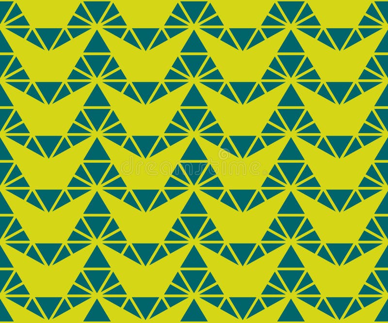 Vector Geometric Seamless Pattern with Triangles in Dark Green and Lime ...
