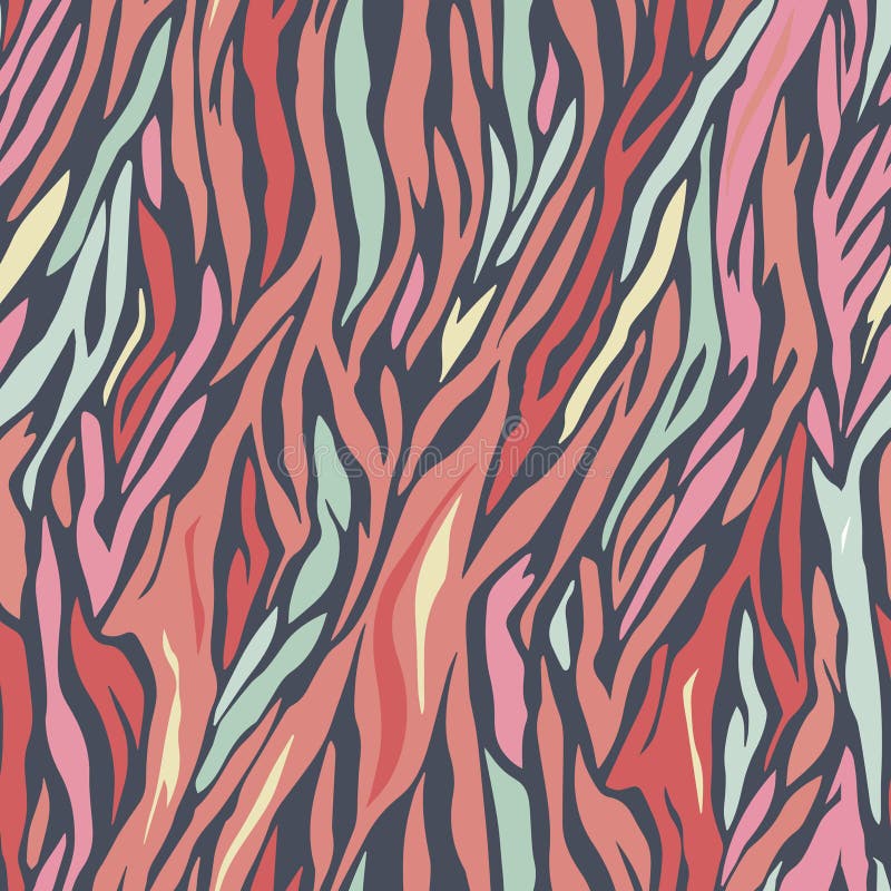 Vector Geometric Seamless Zebra Pattern Design Stock Illustration ...