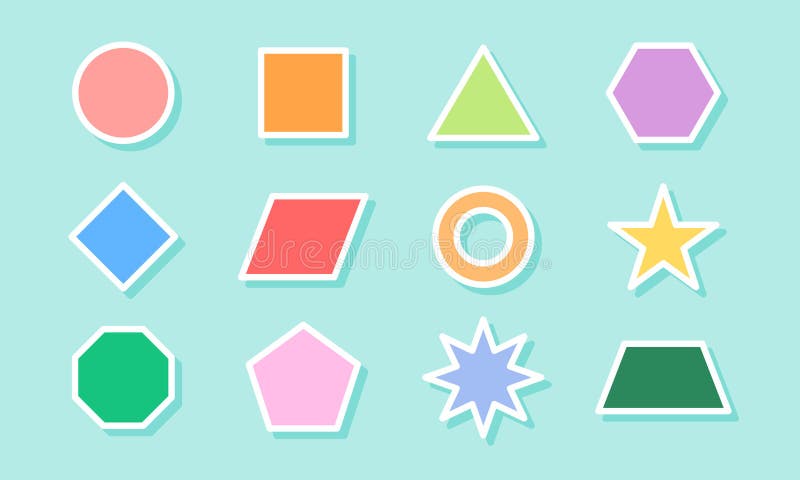Vector Geometric Shape Icon Set Stock Vector - Illustration of brutal ...
