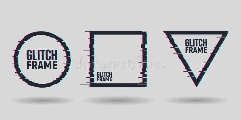 Vector Set of Square Frames in Distorted Glitch Style. Template of ... Vector Set of Square Frames in Distorted Glitch Style. Template of ...