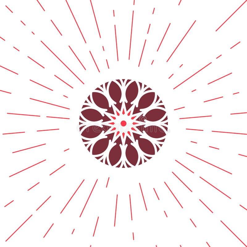 Vector Geometric Sun Emblem Stock Vector - Illustration of circular ...