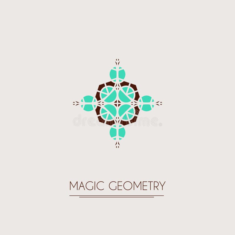 Vector geometric symbol stock vector. Illustration of modern - 80195821