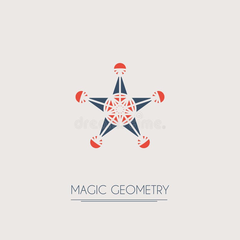 Vector geometric symbol stock vector. Illustration of geometry - 81053523