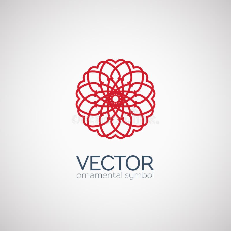 Vector geometric symbol stock vector. Illustration of flower - 86657262
