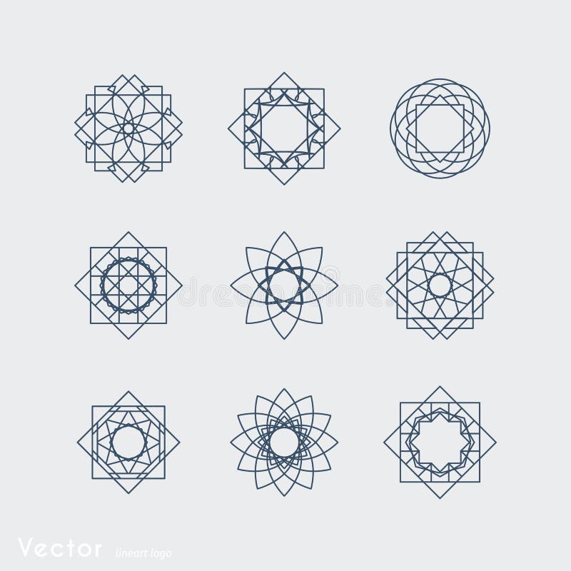 Vector geometric symbols stock vector. Illustration of indian - 82792939