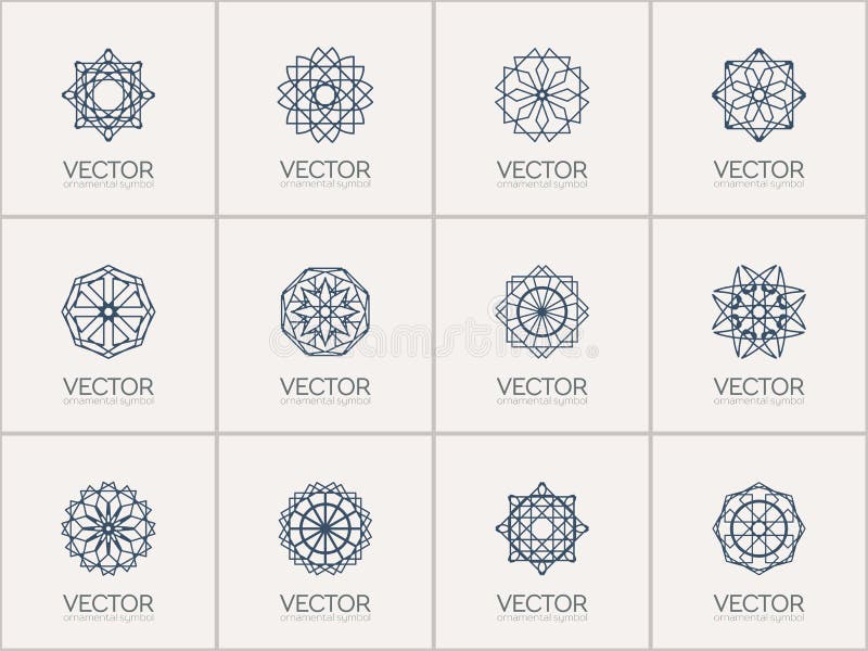 Vector geometric symbols stock vector. Illustration of graphic - 54559277