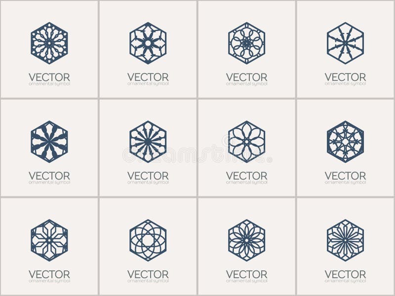 Vector geometric symbols stock vector. Illustration of east - 73899699
