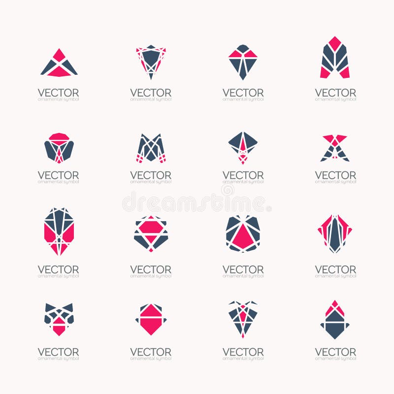 Vector geometric symbols stock vector. Illustration of blazon - 77199118