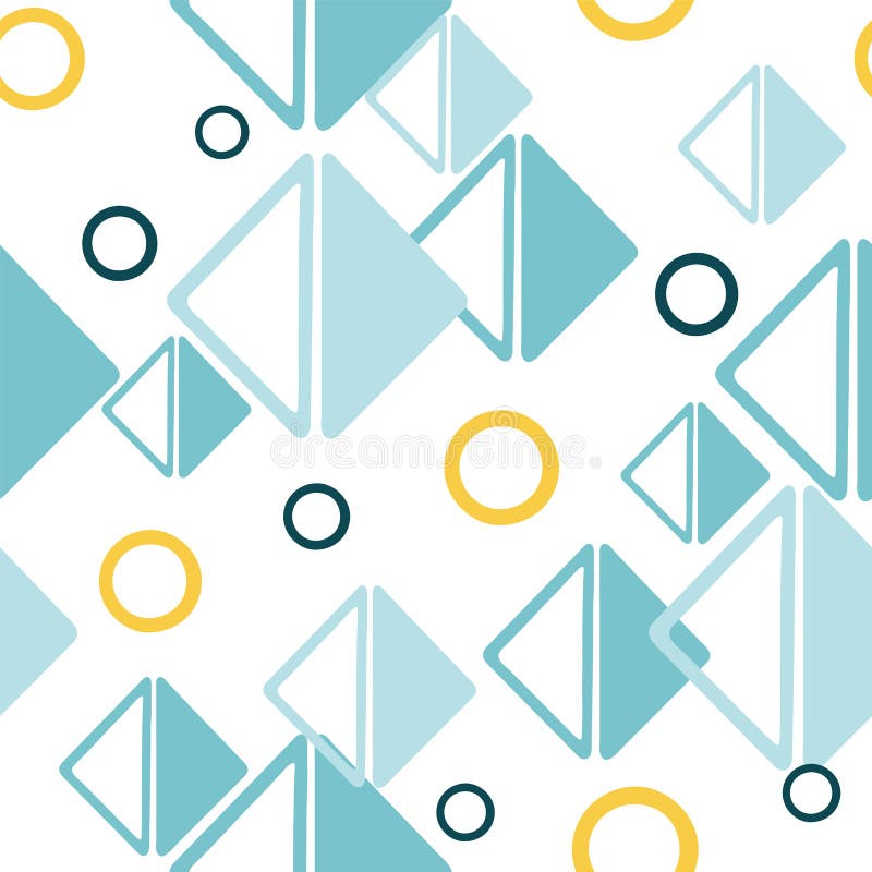 Vector Geometric Triangle and Circle Shapes Seamless Pattern Repeat ...