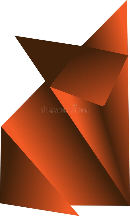 Vector Geometric Triangle Illustration Origami Paper Figures Stock ...