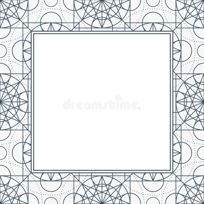 Vector Geometry Decorative Frame Stock Vector - Illustration of ...