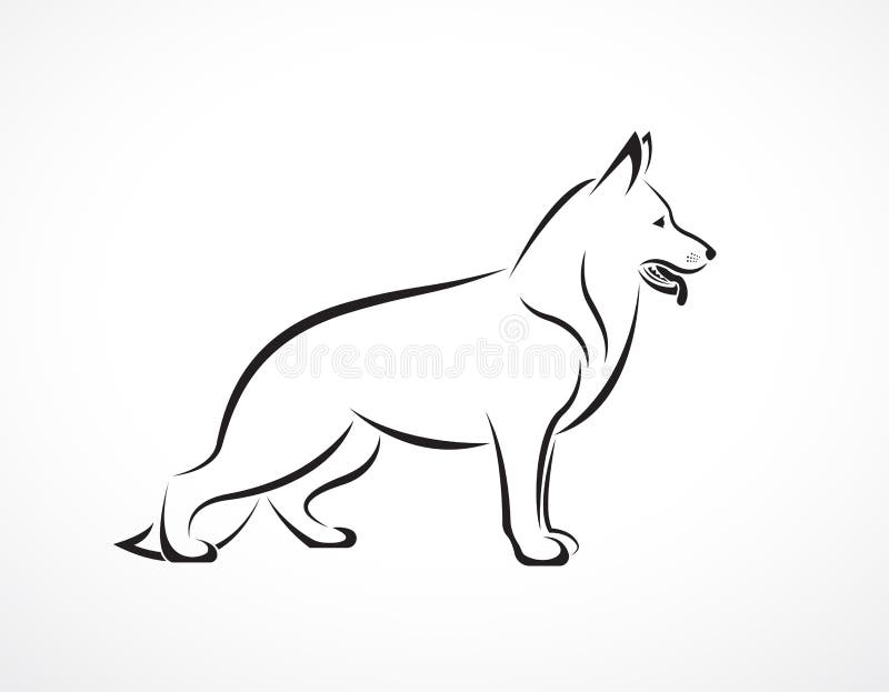 German Shepherd Body Outline