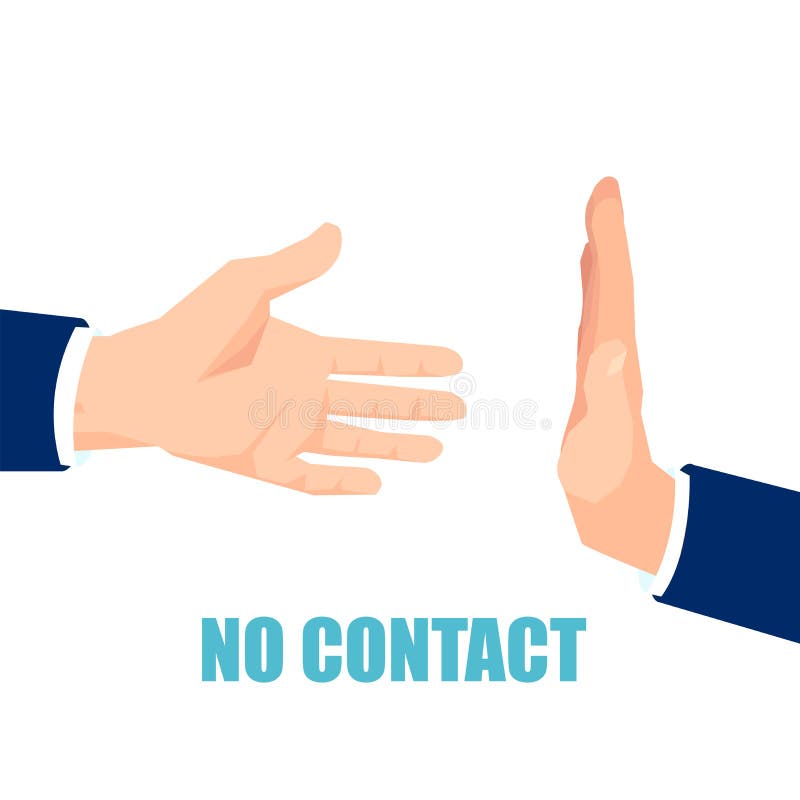 Vector of a Gesture No Physical Contact, No Handshake on White ...