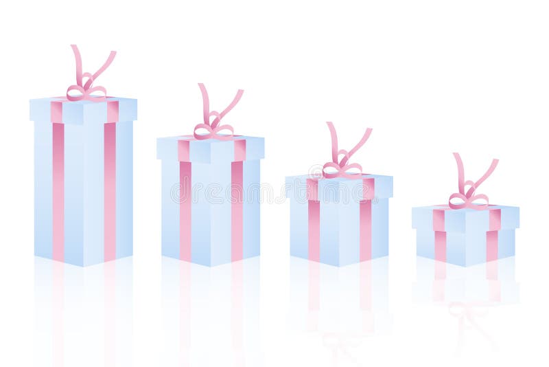 Vector Gift Box with Different Sizes Stock Vector - Illustration of ...