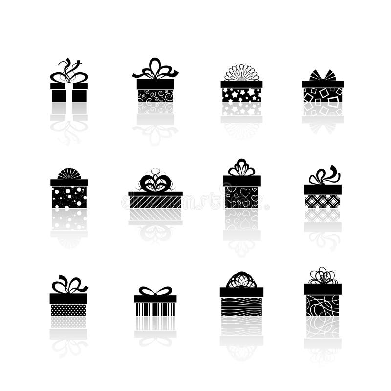 Vector gift box icons stock vector. Illustration of love - 35983197