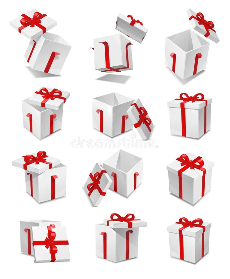 Gift Boxes Icon Set Sketch Vector Illustration Stock Vector ...