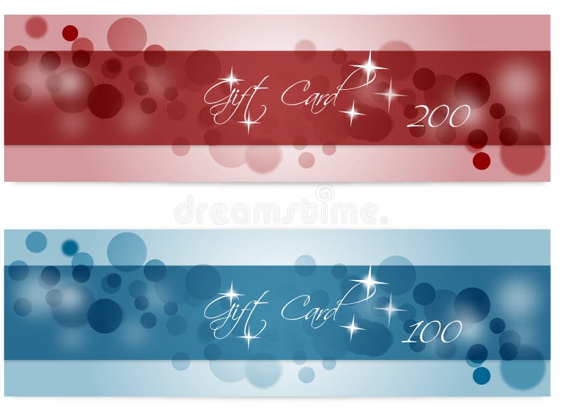 Vector - Gift Card Banner Set Stock Illustration - Illustration of ...