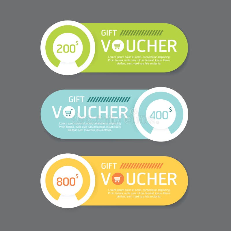 Vector Gift Voucher Coupon Template Design. Paper Label Frame Mo Stock ...