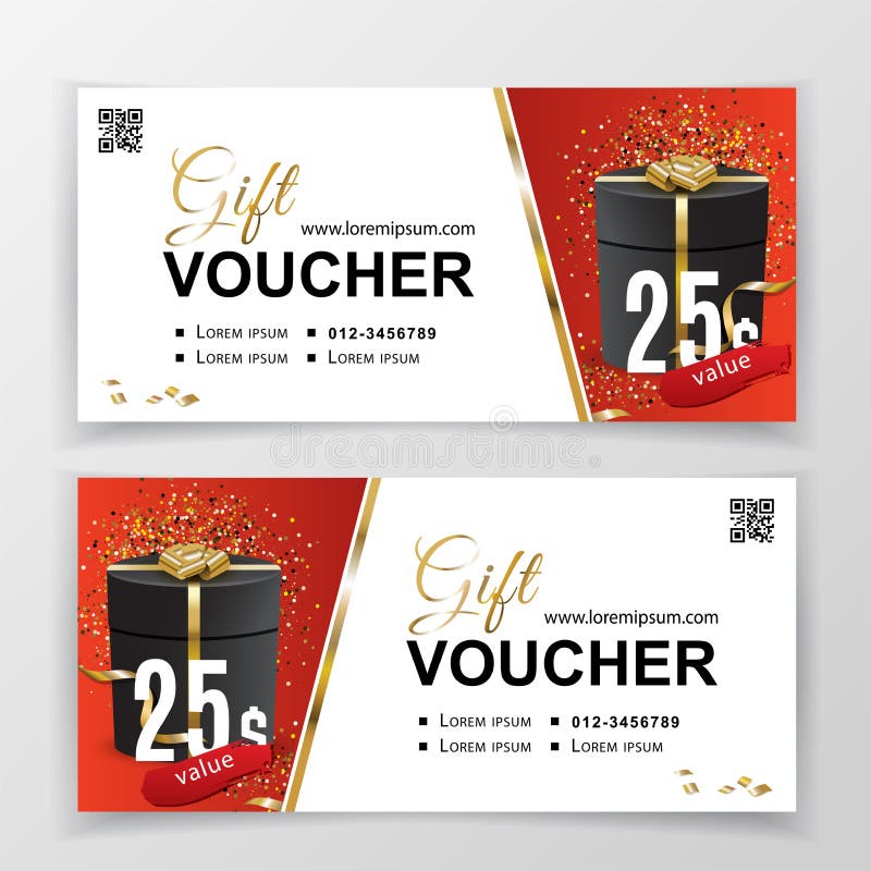 Vector Gift Voucher Template for Department Stores, Business. Clean ...