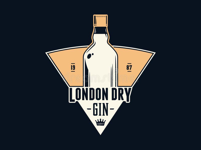 Vector gin logo stock illustration. Illustration of london - 353226948
