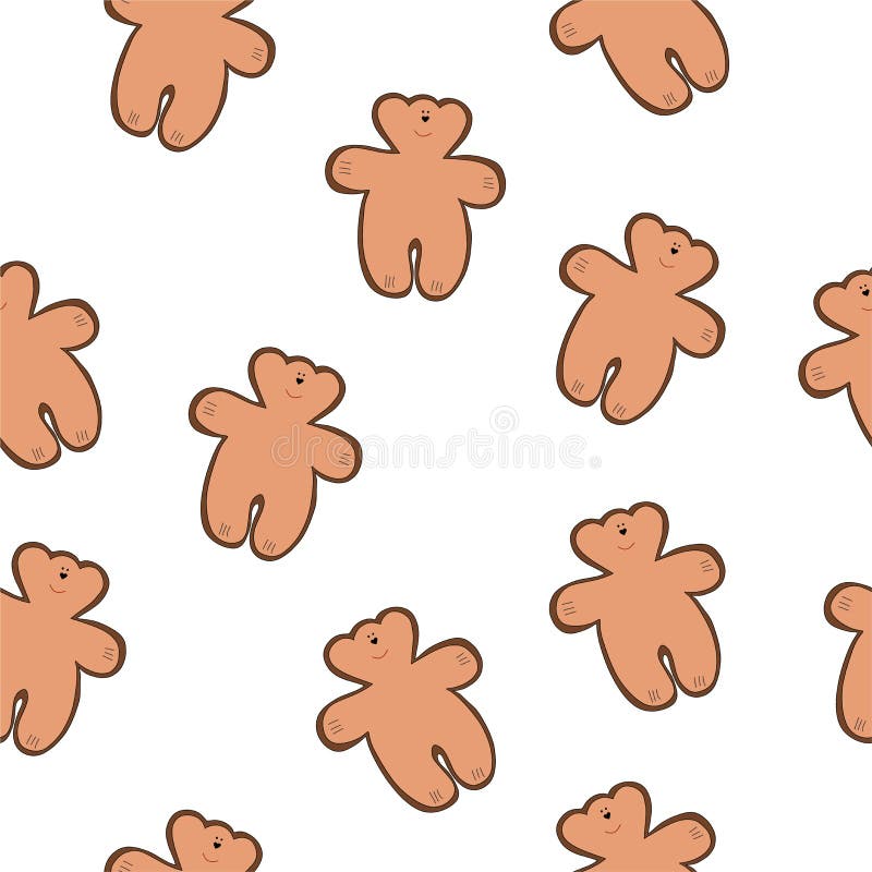 Vector Gingerbread Bear Brown on White Background Stock Vector ...