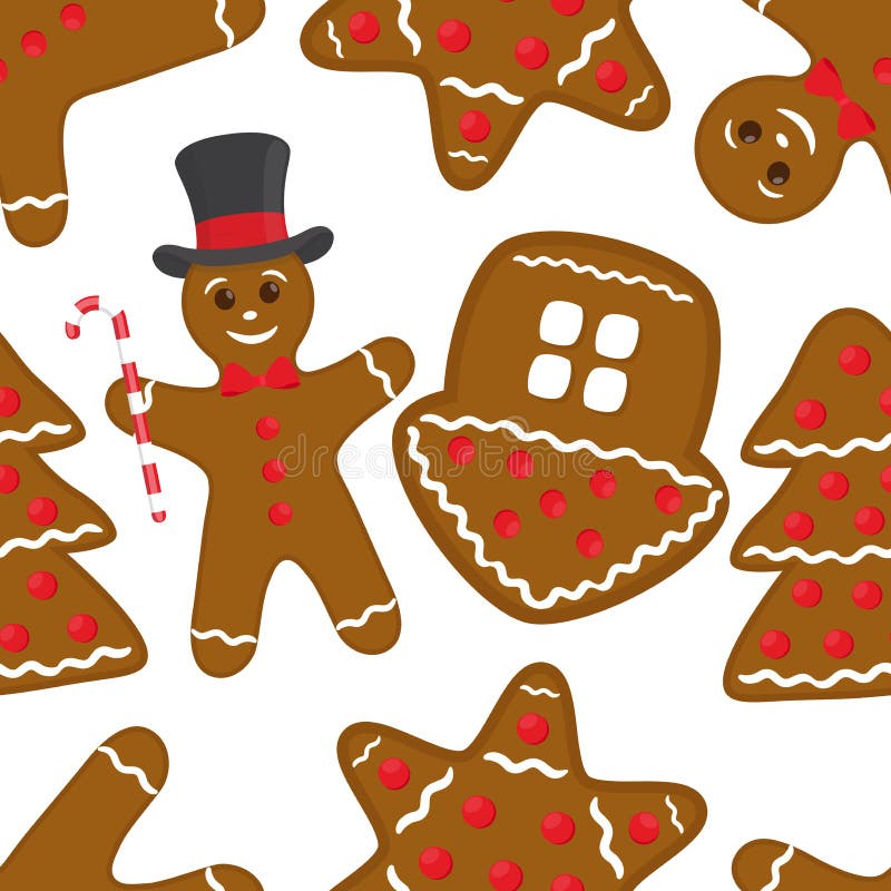 Gingerbread Seamless Pattern Stock Vector - Illustration of backdrop ... Gingerbread Seamless Pattern Stock Vector - Illustration of backdrop ...