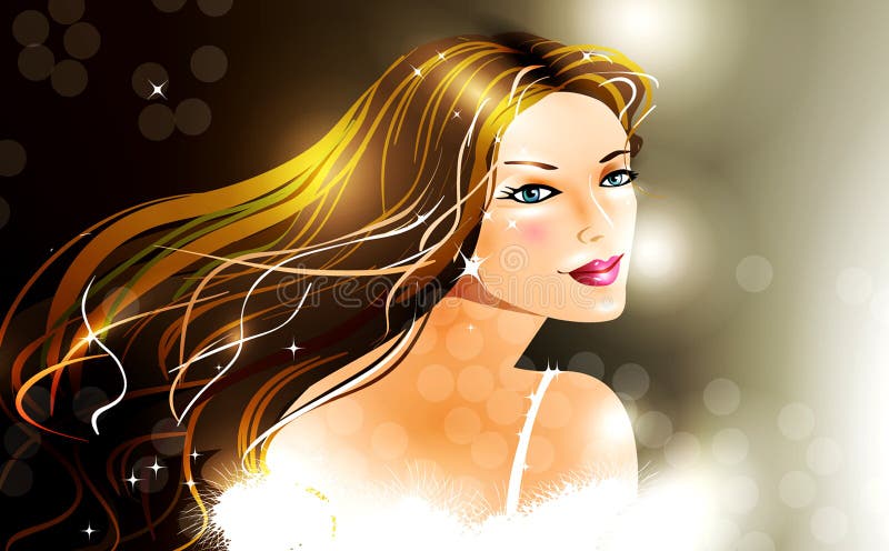 Vector girl stock illustration. Illustration of drink - 17441737