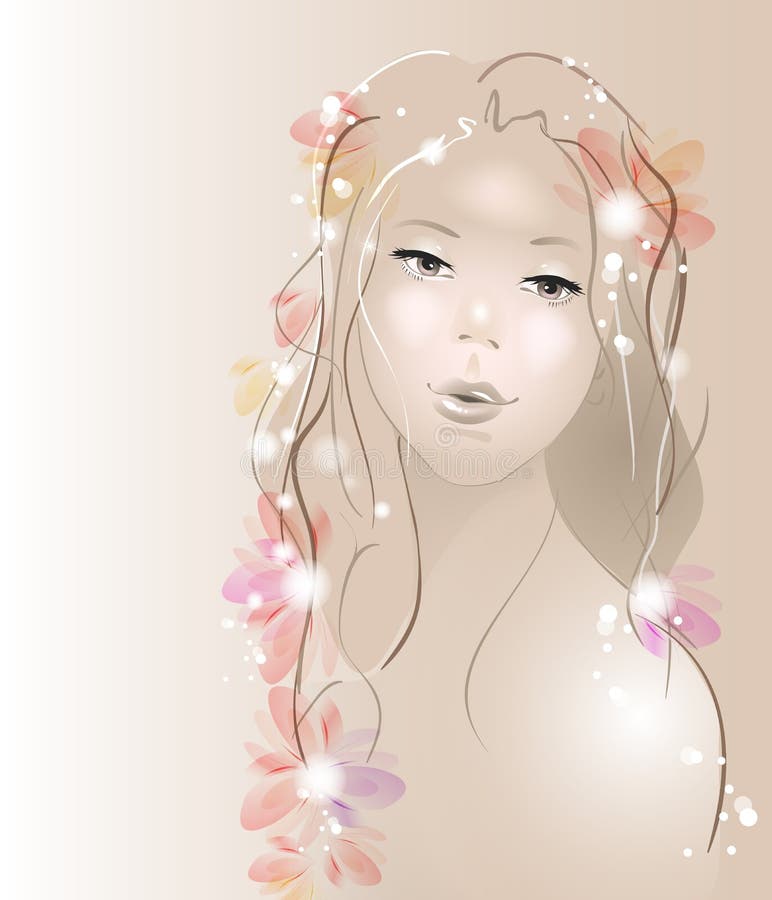 Vector girl stock vector. Illustration of style, hairstyle - 20762752