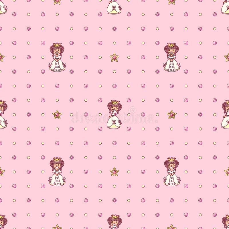 Vector Girlish Seamless Pattern Stock Vector - Illustration of childish ...