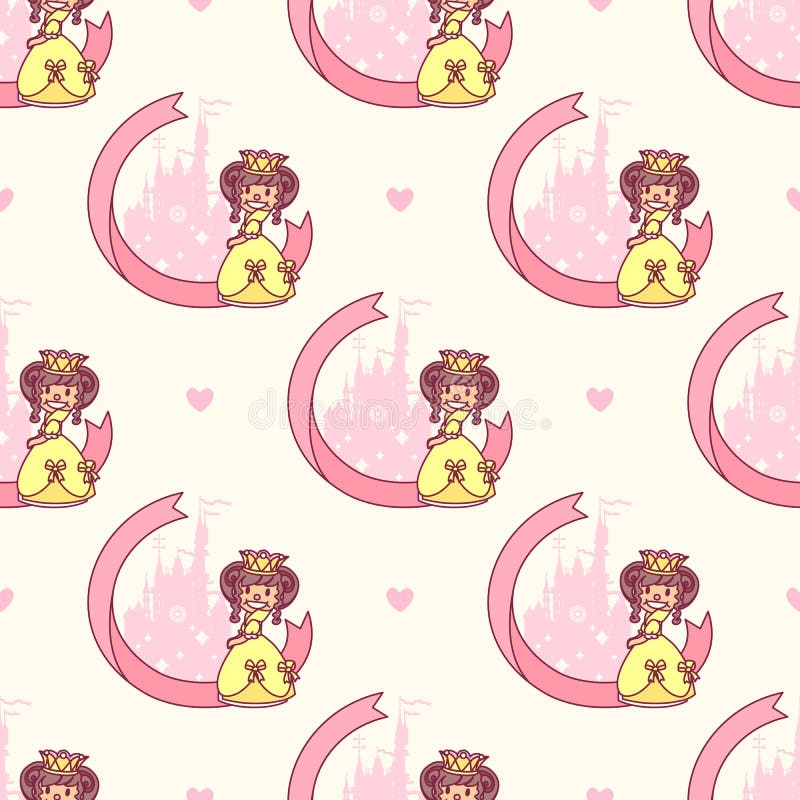 Vector Girlish Seamless Pattern Stock Vector - Illustration of pattern ...