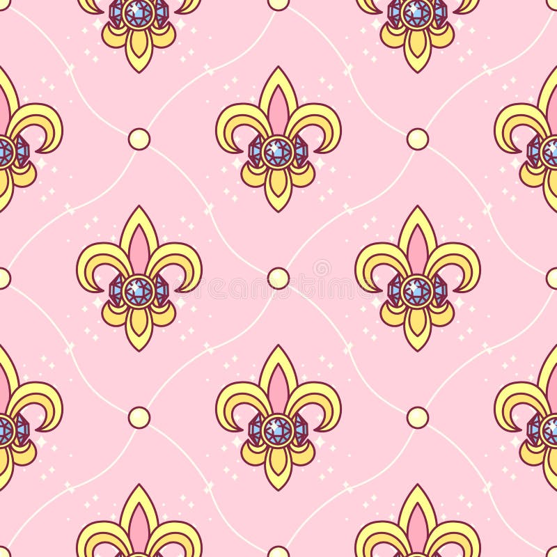 Vector Girlish Seamless Pattern Stock Vector - Illustration of funny ...