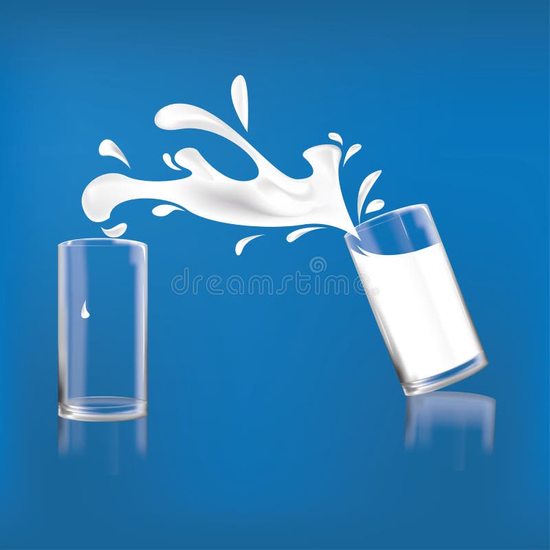 Empty Milkshake Glass stock vector. Illustration of background - 41283545
