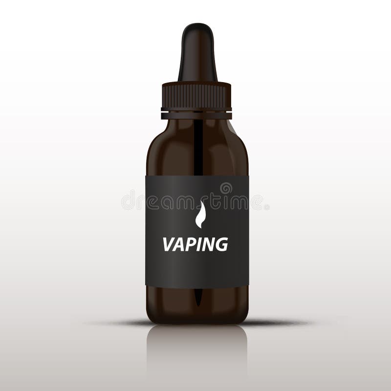 Vector glass vaping bottle stock vector. Illustration of glass - 80528344