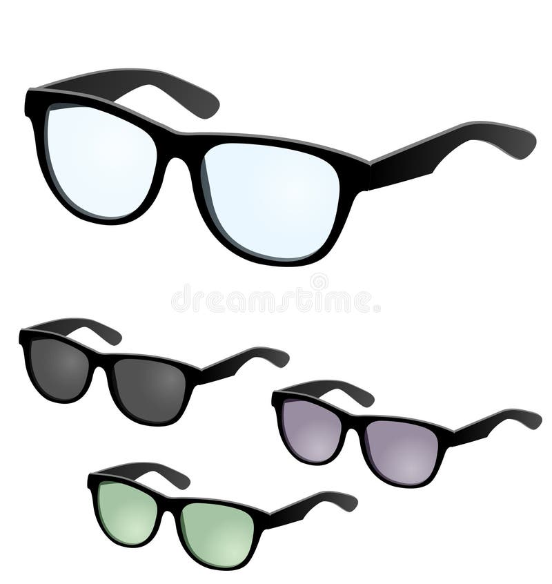 Set of glasses stock vector. Illustration of shape, icon - 40860449