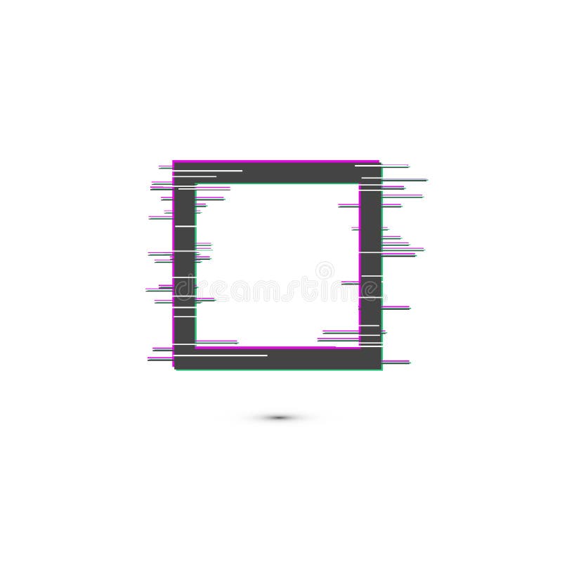 Vector Glitch Frames Set. Geometric Shapes with Distortion Effect.Glow ... Vector Glitch Frames Set. Geometric Shapes with Distortion Effect.Glow ...